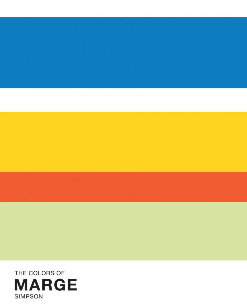 Los personajes de "Los Simpsons" en paletas de colores al estilo ...