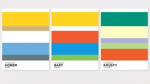 Los personajes de "Los Simpsons" en paletas de colores al estilo ...