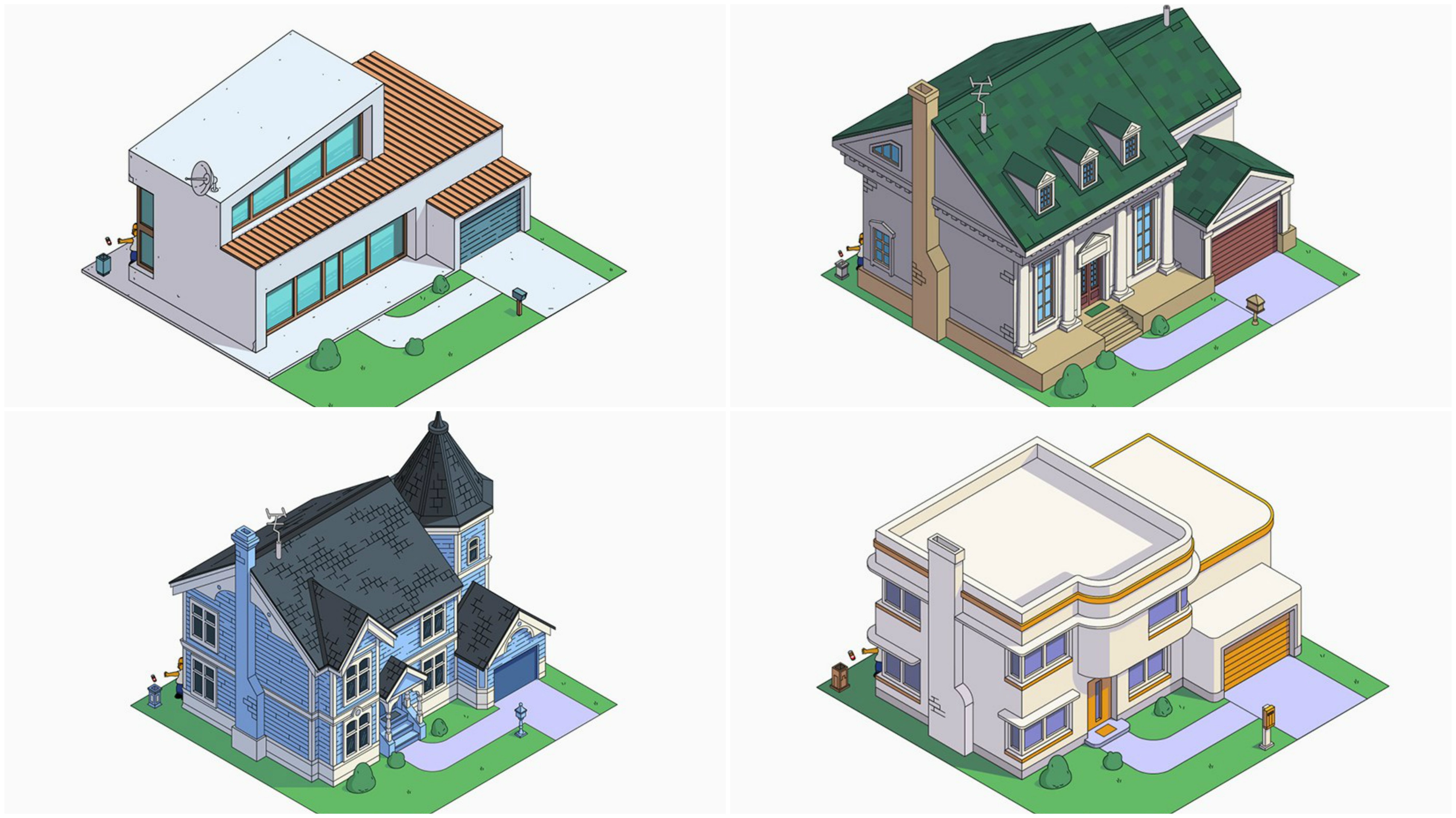 Así se vería la casa de Los Simpson en diferentes estilos ...