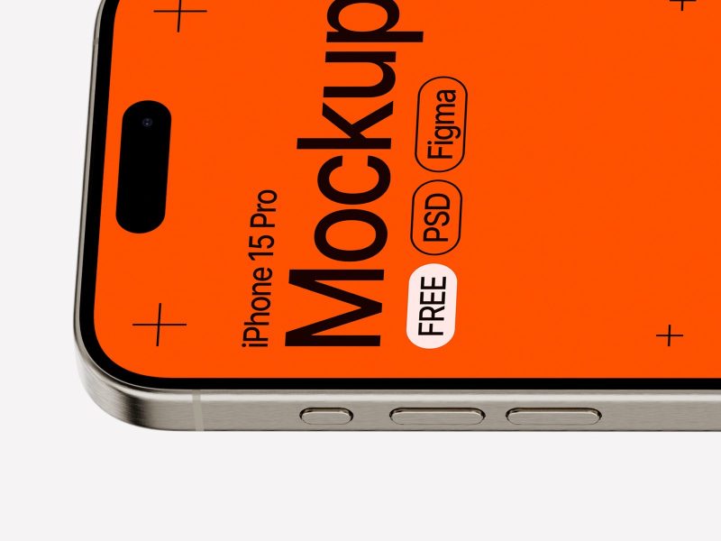 Mockups GRATIS del nuevo iPhone 15 Pro para tus diseños